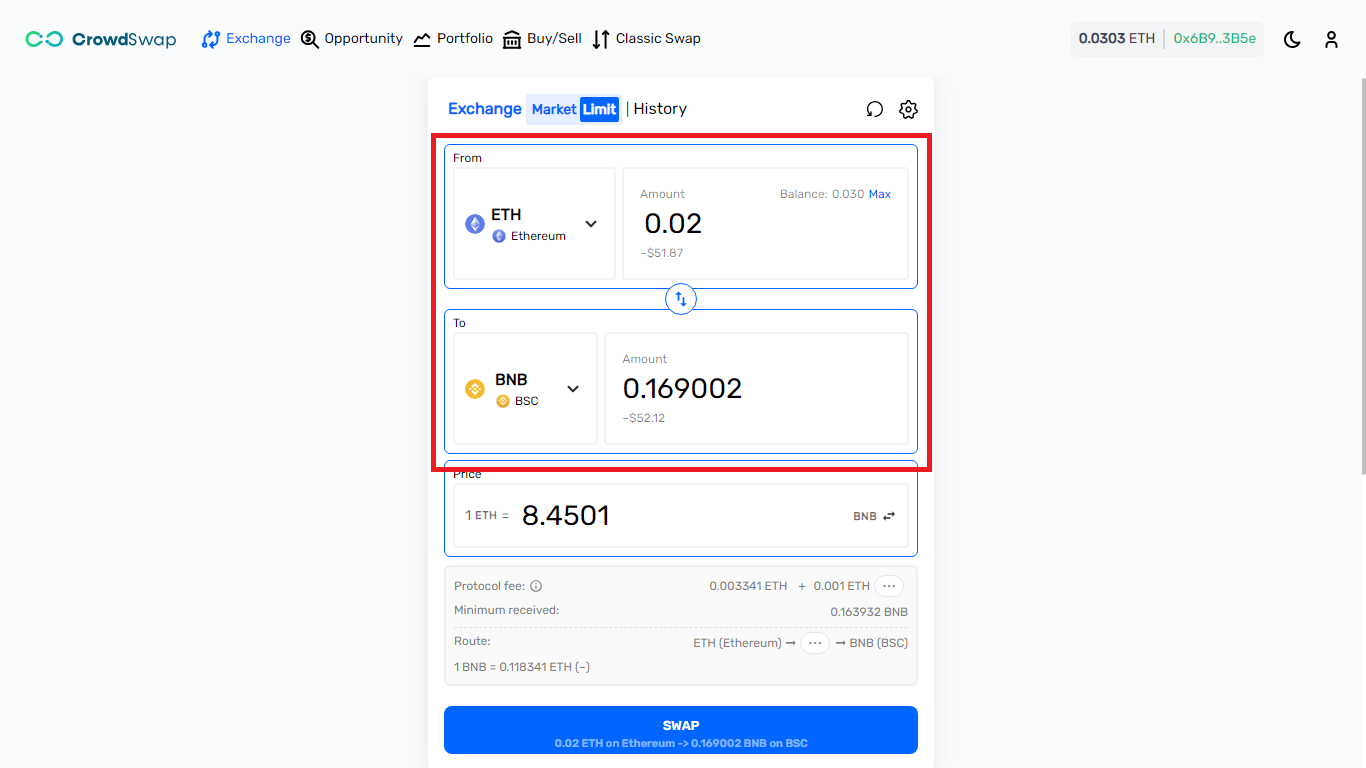 Ultimate DEX - cross-chain transactions & limit orders | CrowdSwap